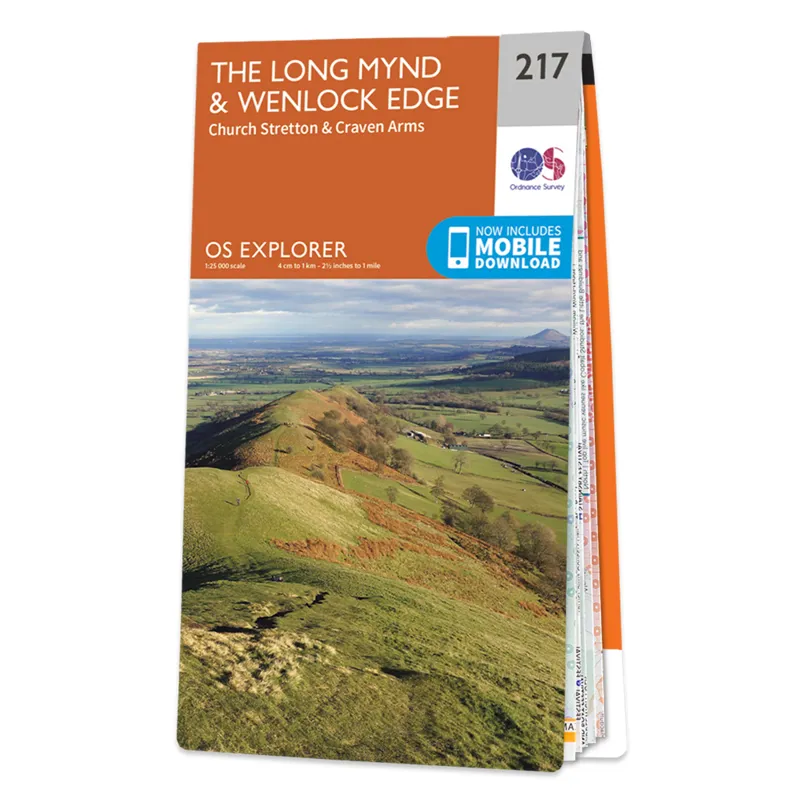 OS Explorer Map 217 THE LONG MYND